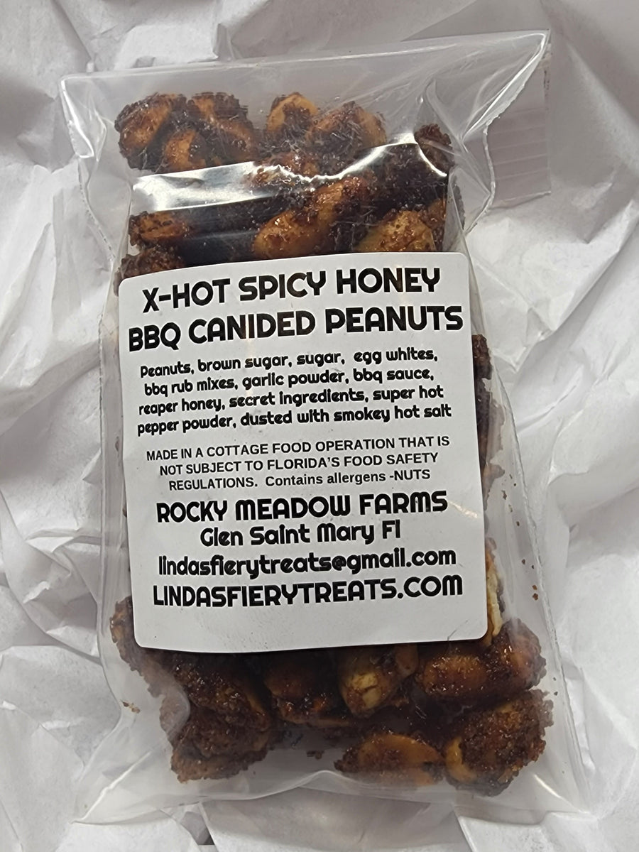 NUTS - X-hot spicy honey BBQ Candied peanuts – Linda's Fiery Treats